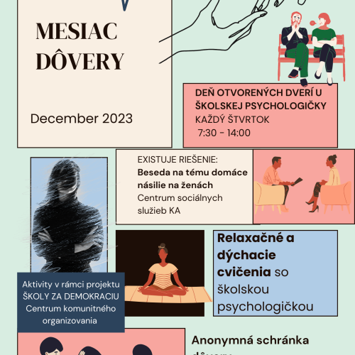 Mesiac Dôvery | Gymnázium Andreja Sládkoviča